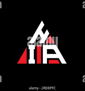 HIA triangle letter logo design with triangle shape. HIA triangle logo ...