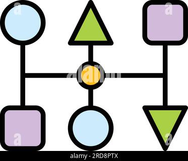 Business analytics complex flat line icons vector set, businessman ...