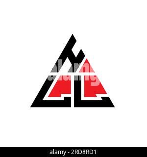 HLL triangle letter logo design with triangle shape. HLL triangle logo ...