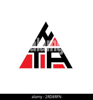 HTA triangle letter logo design with triangle shape. HTA triangle logo ...