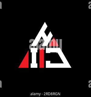 HIJ triangle letter logo design with triangle shape. HIJ triangle logo ...