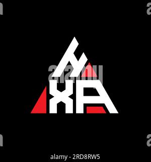 HXA triangle letter logo design with triangle shape. HXA triangle logo ...