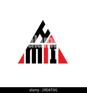 HMI triangle letter logo design with triangle shape. HMI triangle logo ...