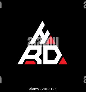 HRD triangle letter logo design with triangle shape. HRD triangle logo ...