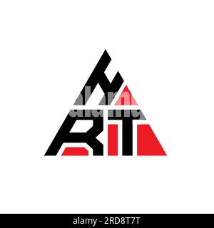 HRT triangle letter logo design with triangle shape. HRT triangle logo ...