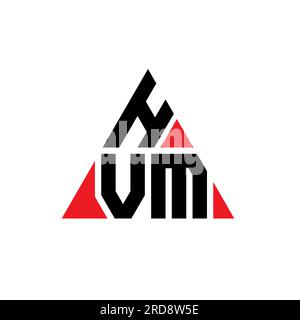 HVM triangle letter logo design with triangle shape. HVM triangle logo ...
