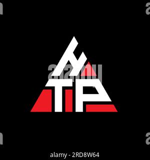 HTP triangle letter logo design with triangle shape. HTP triangle logo ...