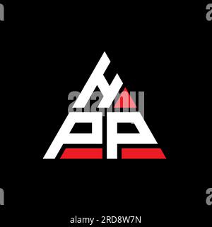 HPP triangle letter logo design with triangle shape. HPP triangle logo ...