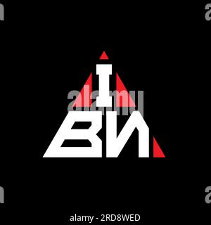 IBN triangle letter logo design with triangle shape. IBN triangle logo ...
