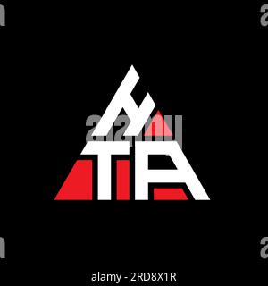HTA triangle letter logo design with triangle shape. HTA triangle logo ...