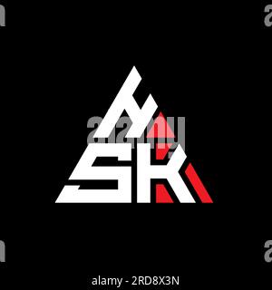 HSK triangle letter logo design with triangle shape. HSK triangle logo ...