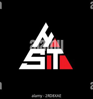 HST triangle letter logo design with triangle shape. HST triangle logo ...