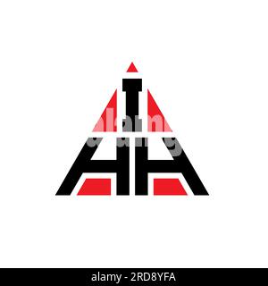 IHH triangle letter logo design with triangle shape. IHH triangle logo ...