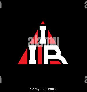 IIR triangle letter logo design with triangle shape. IIR triangle logo ...