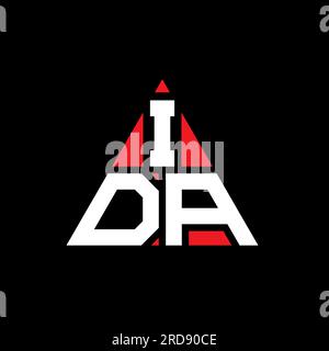 IDA triangle letter logo design with triangle shape. IDA triangle logo ...