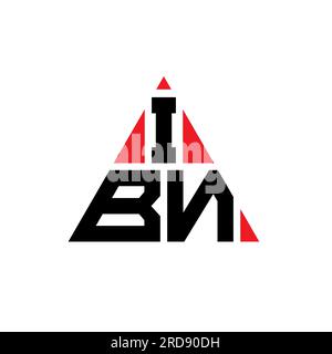 IBN triangle letter logo design with triangle shape. IBN triangle logo ...