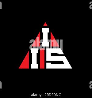 IIS triangle letter logo design with triangle shape. IIS triangle logo ...