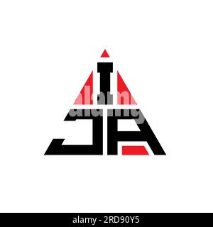 IJA triangle letter logo design with triangle shape. IJA triangle logo ...