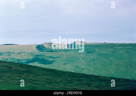Bindon Hill - Iron Age earthwork near Lulworth Cove in Dorset. Visible ...