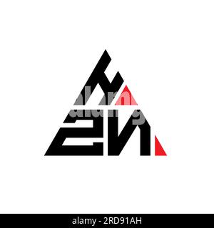 HZN triangle letter logo design with triangle shape. HZN triangle logo ...