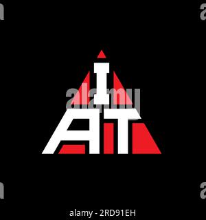 IAT triangle letter logo design with triangle shape. IAT triangle logo ...