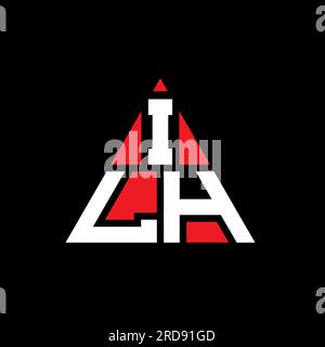 ILH triangle letter logo design with triangle shape. ILH triangle logo ...