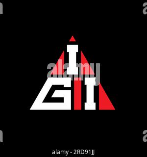 IGI triangle letter logo design with triangle shape. IGI triangle logo ...