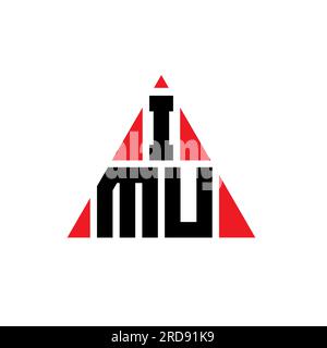 IMU triangle letter logo design with triangle shape. IMU triangle logo ...