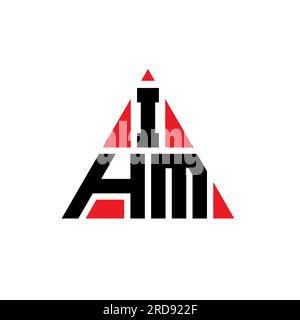 IHM triangle letter logo design with triangle shape. IHM triangle logo ...