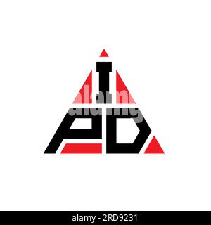 IPD triangle letter logo design with triangle shape. IPD triangle logo ...
