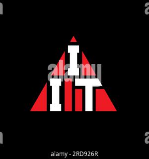 IIT triangle letter logo design with triangle shape. IIT triangle logo ...