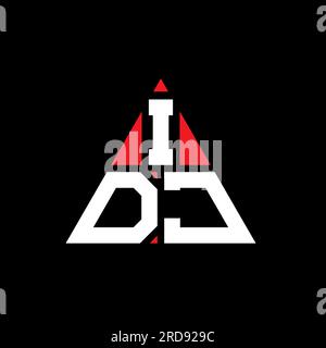 IDJ triangle letter logo design with triangle shape. IDJ triangle logo ...