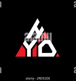 HYO triangle letter logo design with triangle shape. HYO triangle logo ...