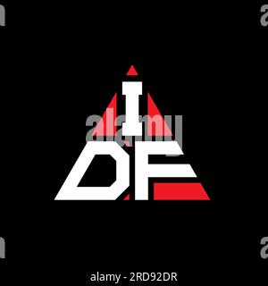 IDF triangle letter logo design with triangle shape. IDF triangle logo ...