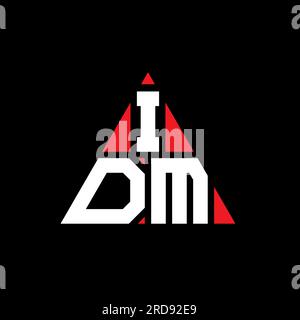 IDM triangle letter logo design with triangle shape. IDM triangle logo ...