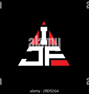 IJF triangle letter logo design with triangle shape. IJF triangle logo ...