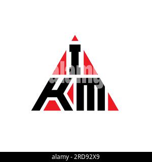 IKM triangle letter logo design with triangle shape. IKM triangle logo ...