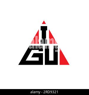 IGU triangle letter logo design with triangle shape. IGU triangle logo ...