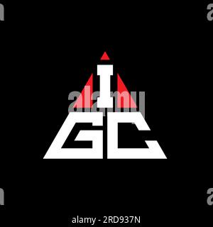 IGC triangle letter logo design with triangle shape. IGC triangle logo ...
