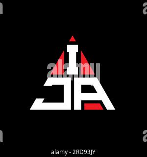 IJA triangle letter logo design with triangle shape. IJA triangle logo ...
