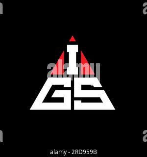 IGS triangle letter logo design with triangle shape. IGS triangle logo ...
