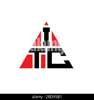 ITC triangle letter logo design with triangle shape. ITC triangle logo ...