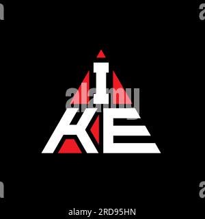 IKE triangle letter logo design with triangle shape. IKE triangle logo ...
