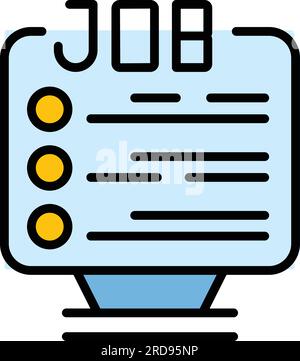 video call or remote interview color icon vector illustration Stock ...