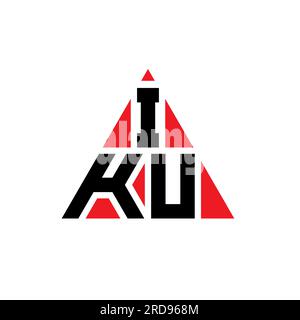 IKU triangle letter logo design with triangle shape. IKU triangle logo ...