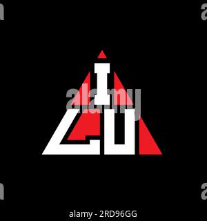ILU triangle letter logo design with triangle shape. ILU triangle logo ...