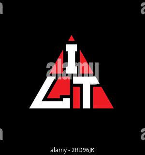 ILT triangle letter logo design with triangle shape. ILT triangle logo ...