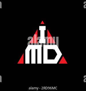 IMD triangle letter logo design with triangle shape. IMD triangle logo ...