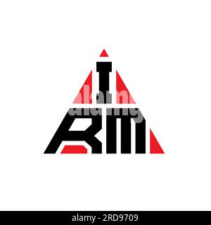 IRM triangle letter logo design with triangle shape. IRM triangle logo ...