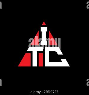 ITC triangle letter logo design with triangle shape. ITC triangle logo ...